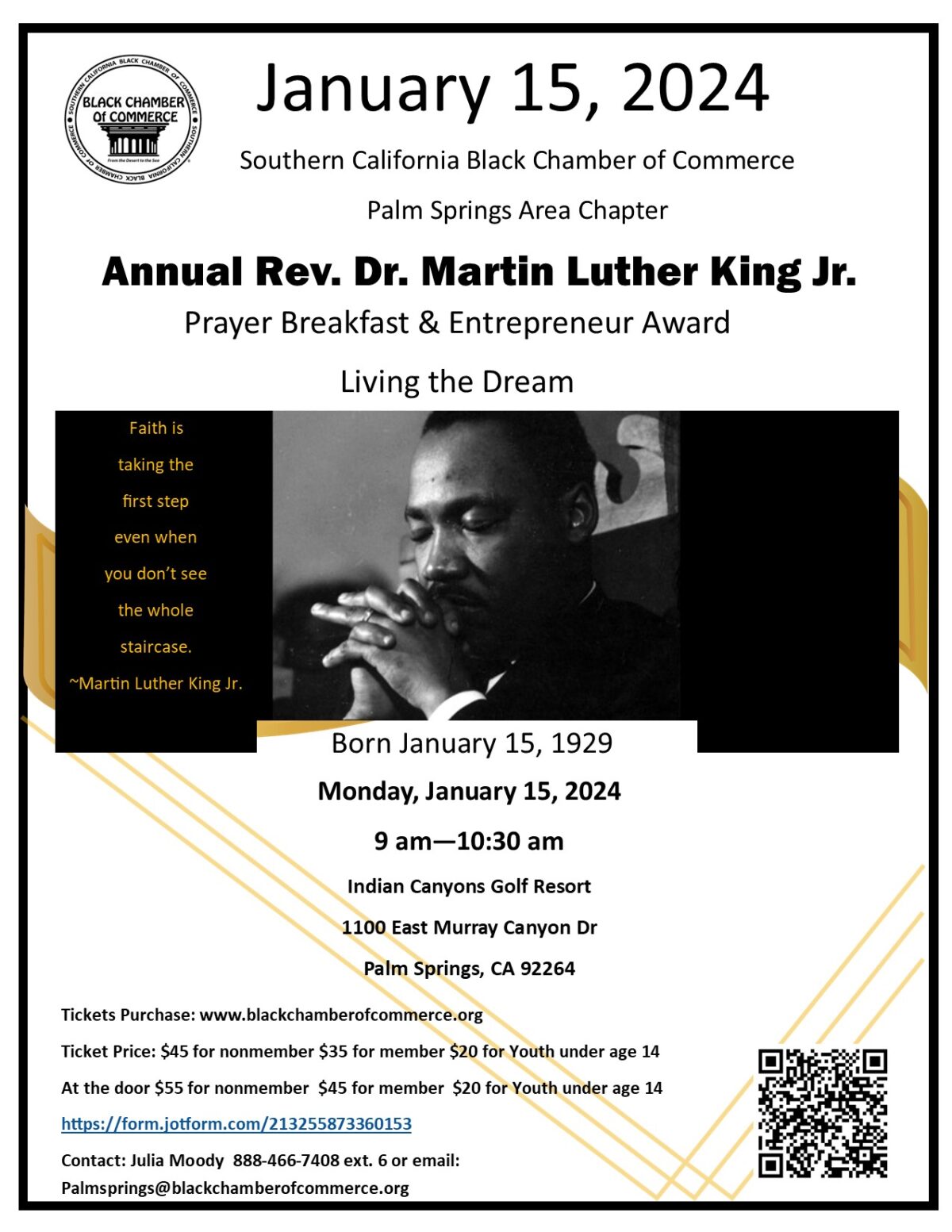 Rev. Dr. Martin Luther King Jr Prayer Breakfast & Entrepreneur Award ...